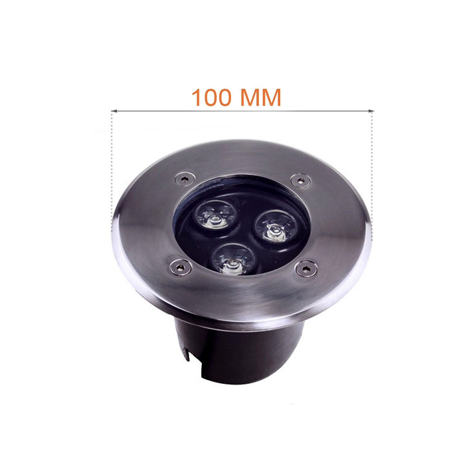 Spot Encastrable Sol Rond Inox 316 Extérieur IP65 GU10